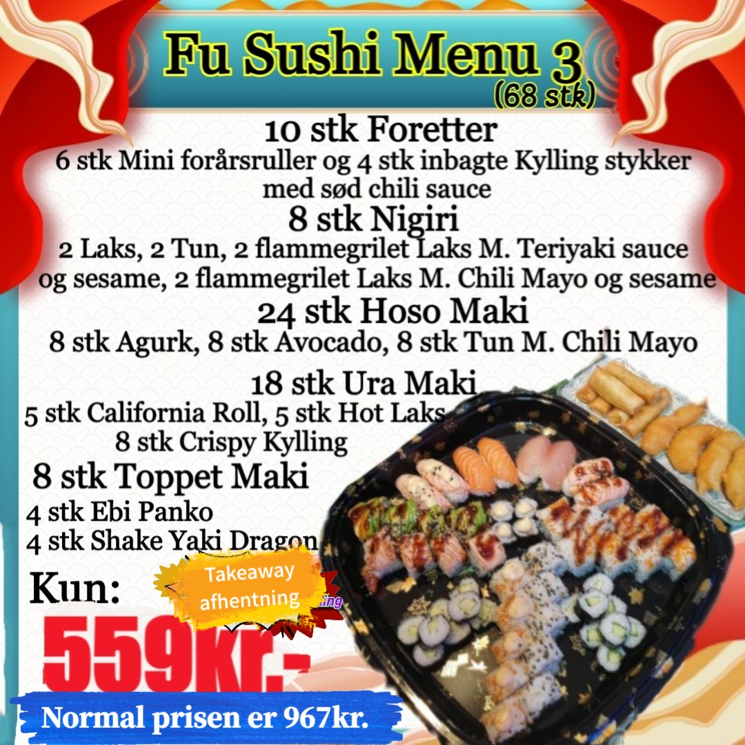 Sushi Special Tilbud Menu – Restaurant Fu