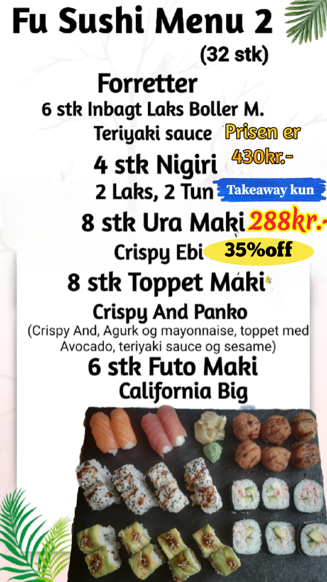 Sushi Special Tilbud Menu – Restaurant Fu