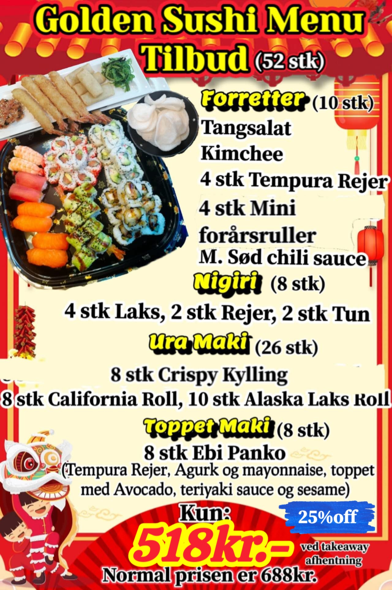 Sushi Special Tilbud Menu – Restaurant Fu